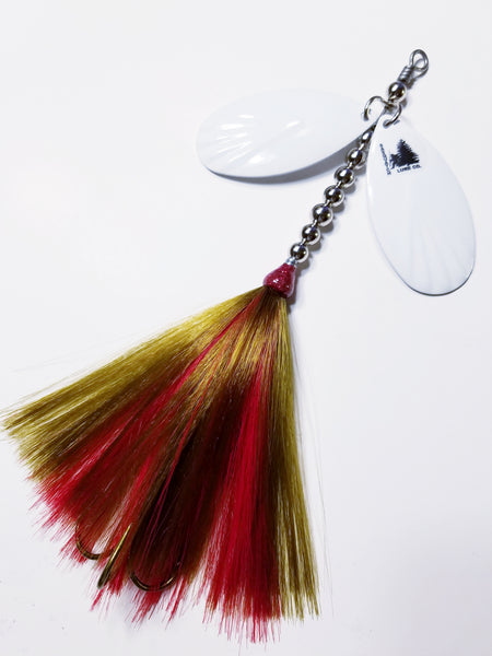 Double9 Fluted 'Cousin Yeti', Muskie/Pike Bucktail – Sasquatch Lure Co.